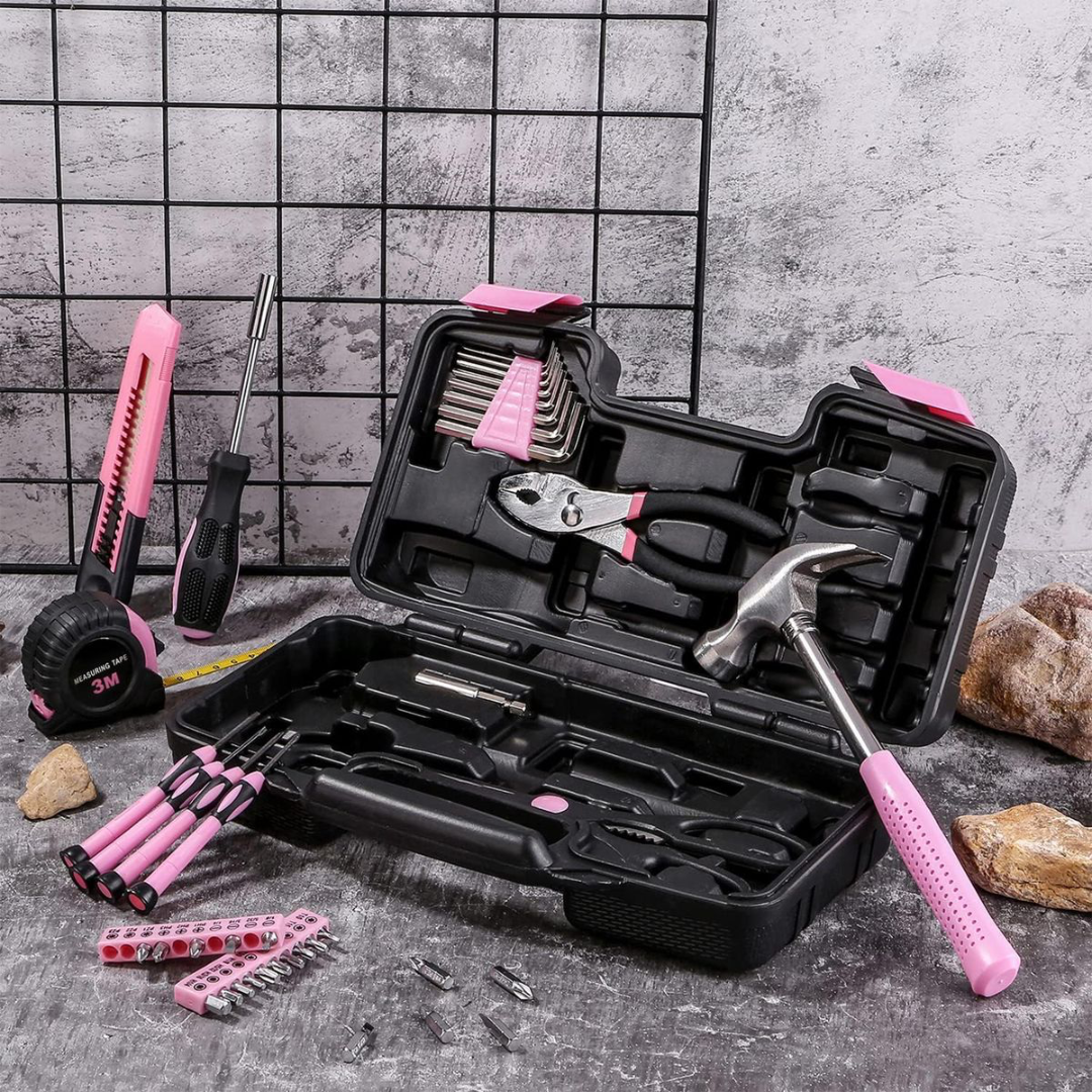 39-Piece Pink General Tool Set – Womans Warehouse
